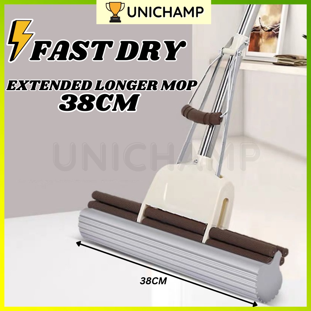 Fast Dry Sponge Mop Hands Free Squeeze Lazy Mop Floor Cleaner High ...