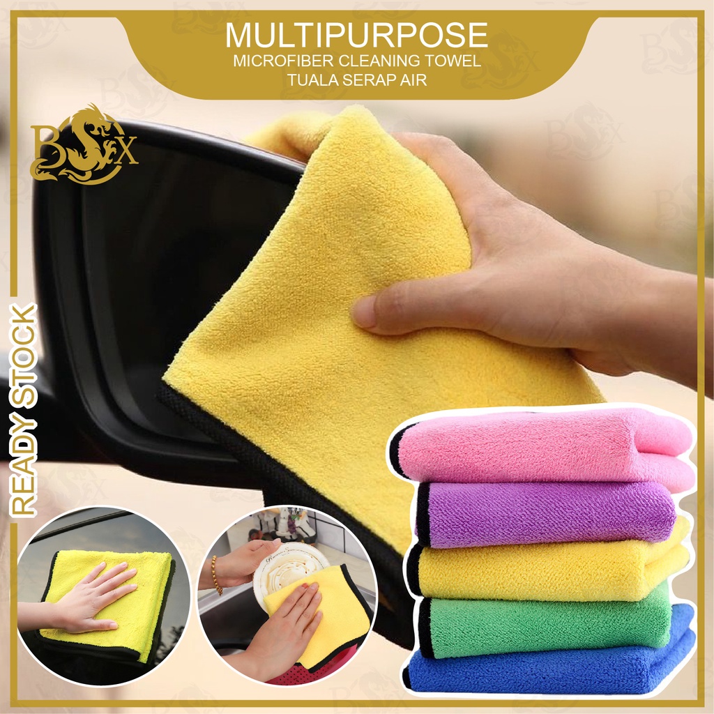 Microfiber Car Cleaning Towel Multipurpose High Water Absorption Plush ...