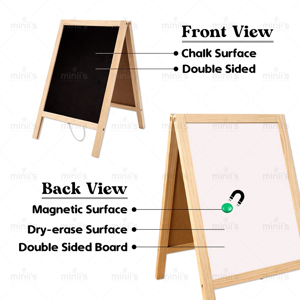 MINIIS PARTY Mini Menu Board Mini Chalk Board 2 In 1 Whiteboard ...