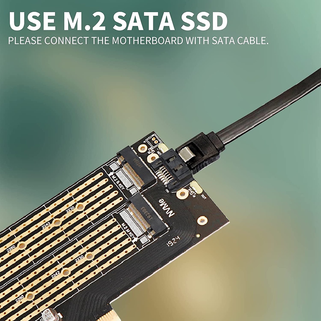 ZoeRax Dual M.2 PCIE Adapter,M.2 NVME(M-Key) or SATA (B-Key) SSD to PCI ...