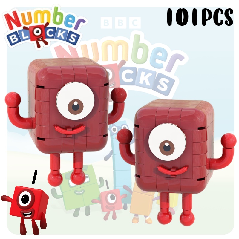 Cube Red Numberblocks Model 101 Pcs Creative Toy Building Blocks For ...