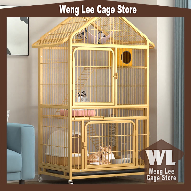 4 Level Luxury Cat House Cat Cage Extra Large Pet Cage Sangkar Kucing ...