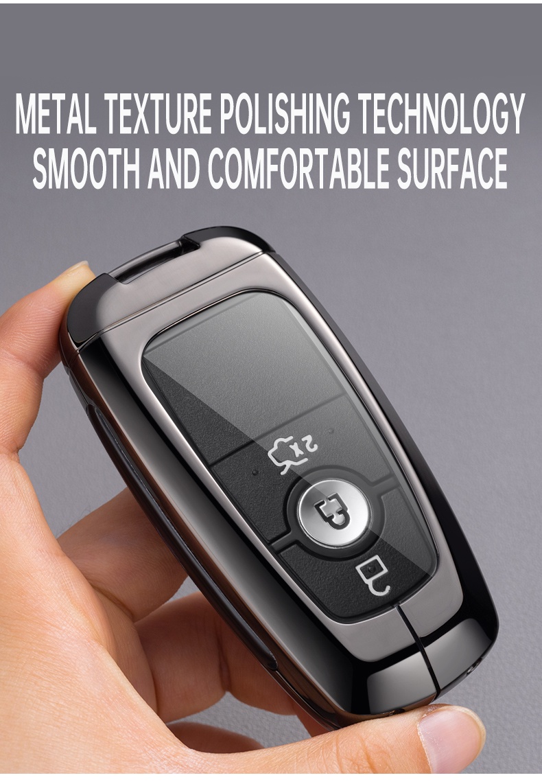 New personality Zinc alloy+Silicone Car Key Cover For Ford wildtrak T9 ...