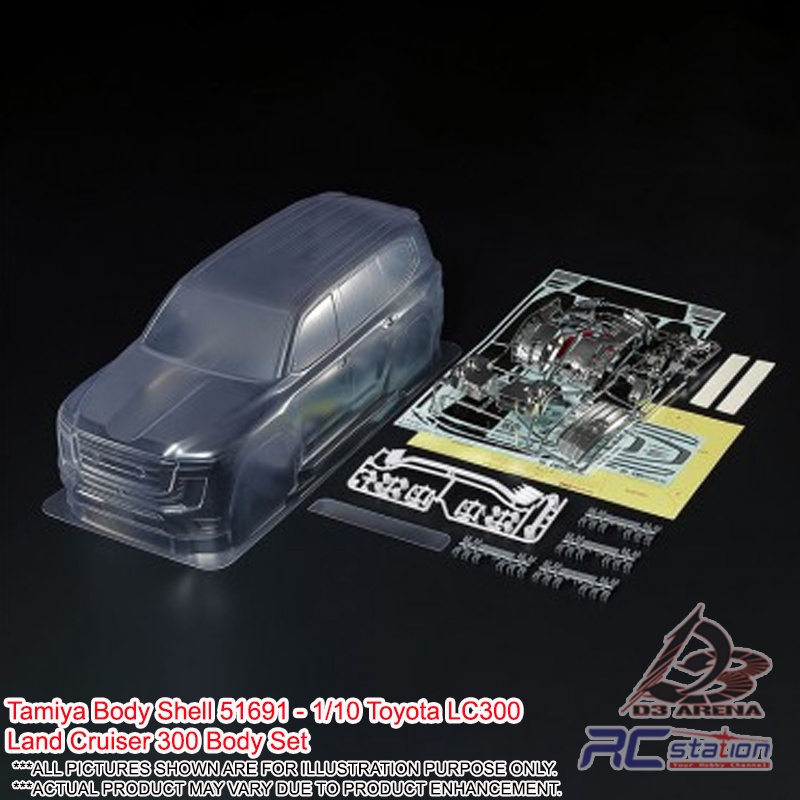 Tamiya 1/10 Body Shell #51691 - 1/10 Toyota LC300 Land Cruiser 300 Body ...