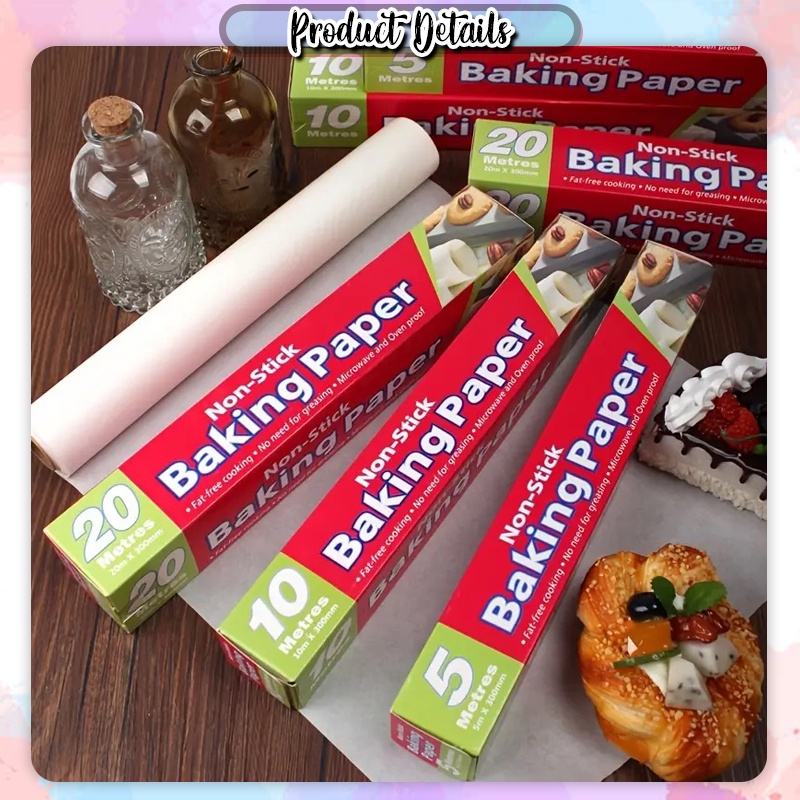 [Little B House] 5m/10m/20m/50m Double Sided Non Stick Baking Paper ...