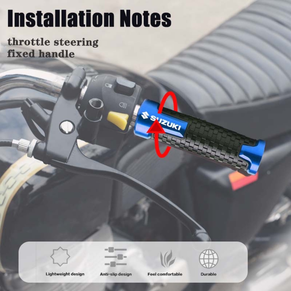 For SUZUKI Hand Grips Universal Motorcycle Handle Grip Handlebar Grips ...