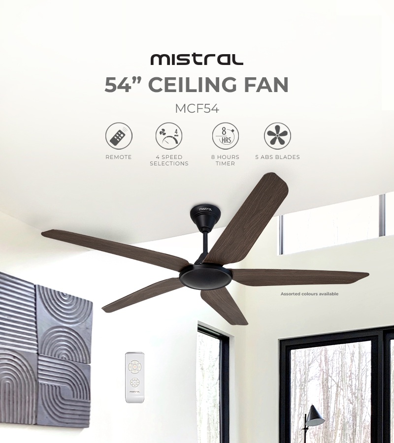 ( 2 Unit ) Mistral MCF54 Ceiling Fan Xtra Slim Stylish Design | Shopee ...