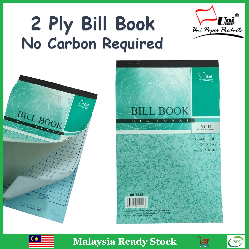 Uni Paper Bill Book 2 Ply Carbonless Double Ply 40's NCR Bil Tunai (S ...
