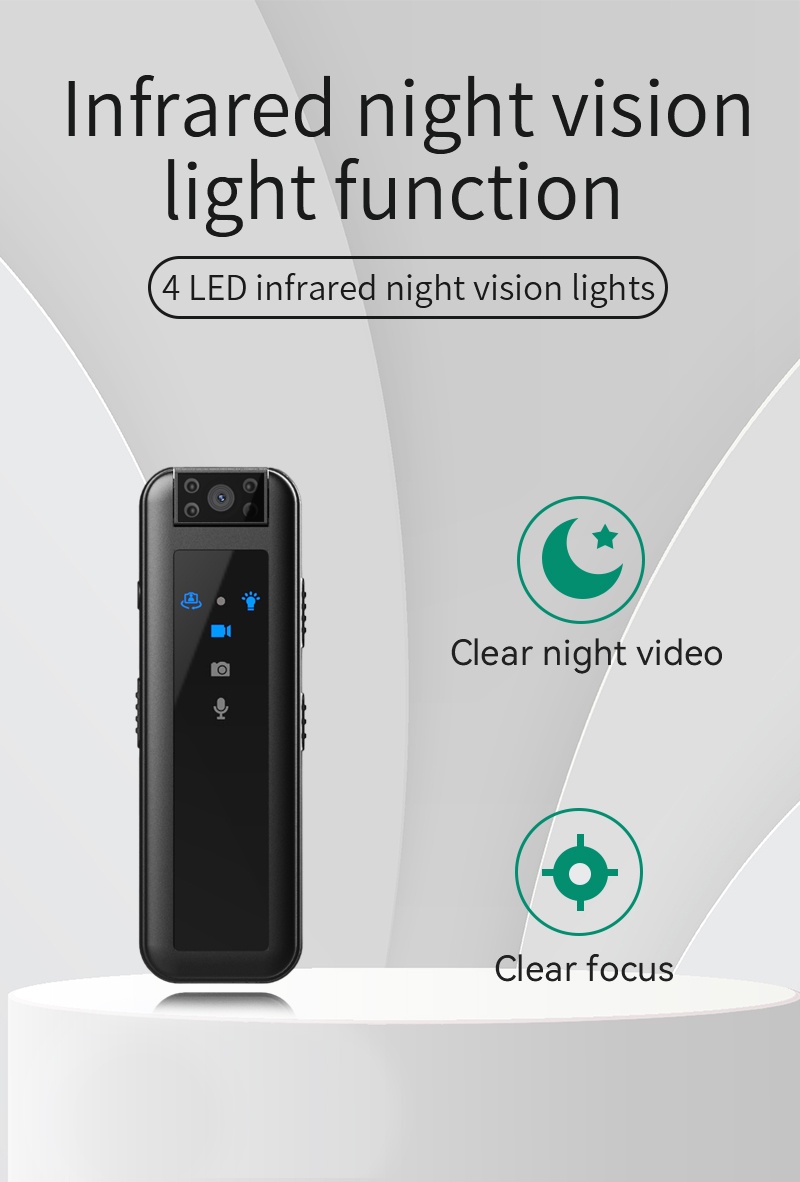 Body camera HD 1080P Portable Back Clip Camera Mini DV Police Recorder ...