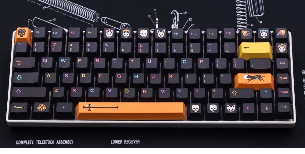 Mictl á n Underground World Keycap Cherry profile Height PBT Five sided ...