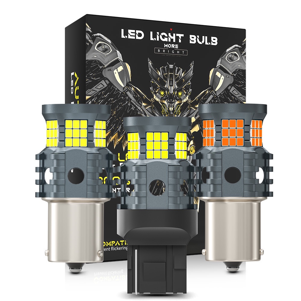 2x Error Free Led Lights P21W No Hyper Flash 1156 BA15S BAU15S PY21W ...