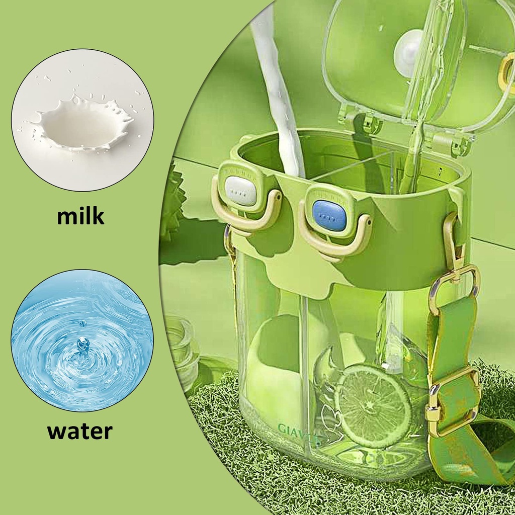 530ml / 780ml Cute Double Side design Water drinking cups leakproof ...