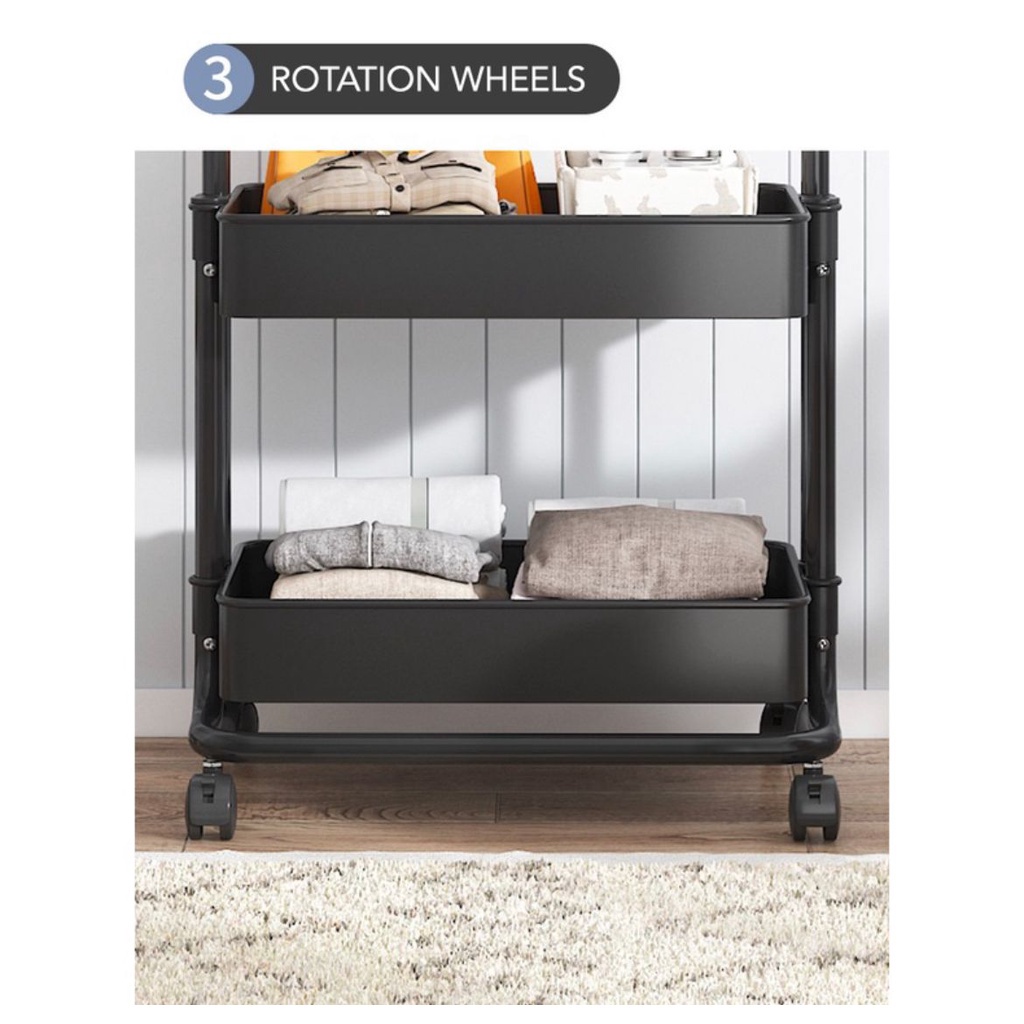 MORA Trolley Clothes Rack Hanger Coat Rack Indoor / Rak Troli ...