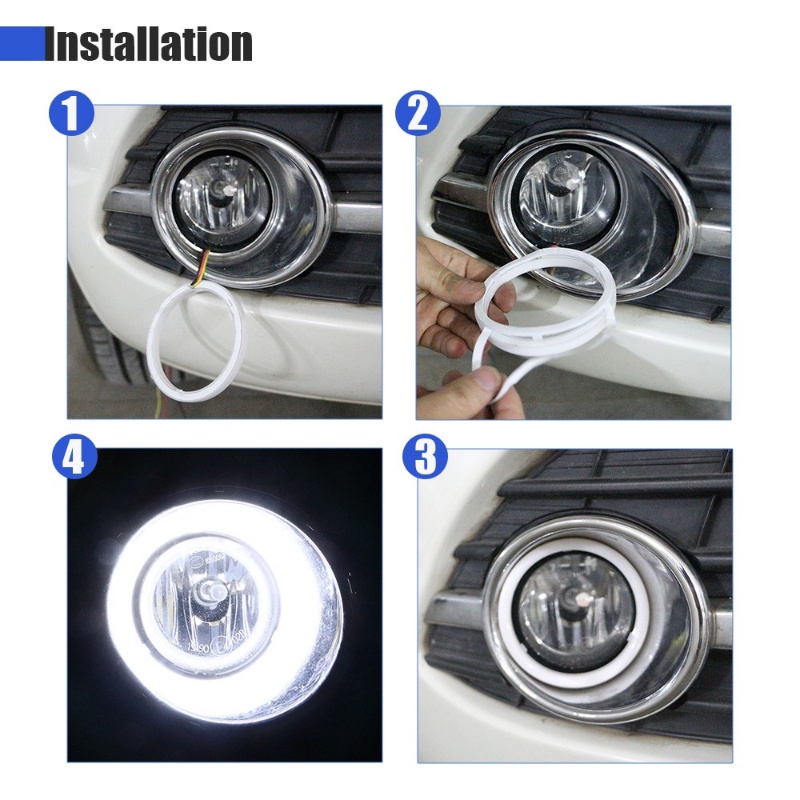 COB Car Angel Eyes Led Halo Ring Bulb Lights Angeleye Fog Headlight ...