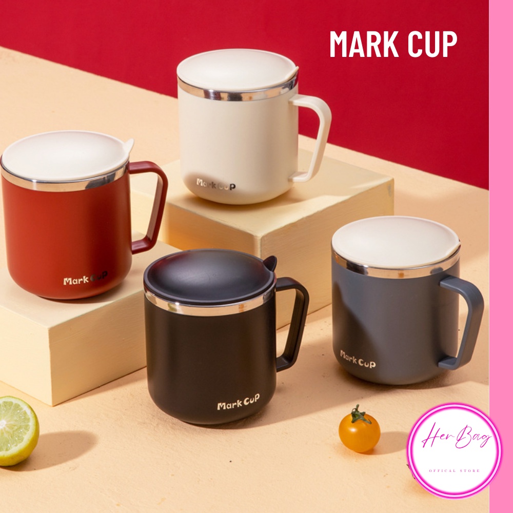 MARK CUP Cute Tumbler 304 Stainless Steel Thermos Cup Mug Bottle Coffee Flask Botol Air Tahan ...