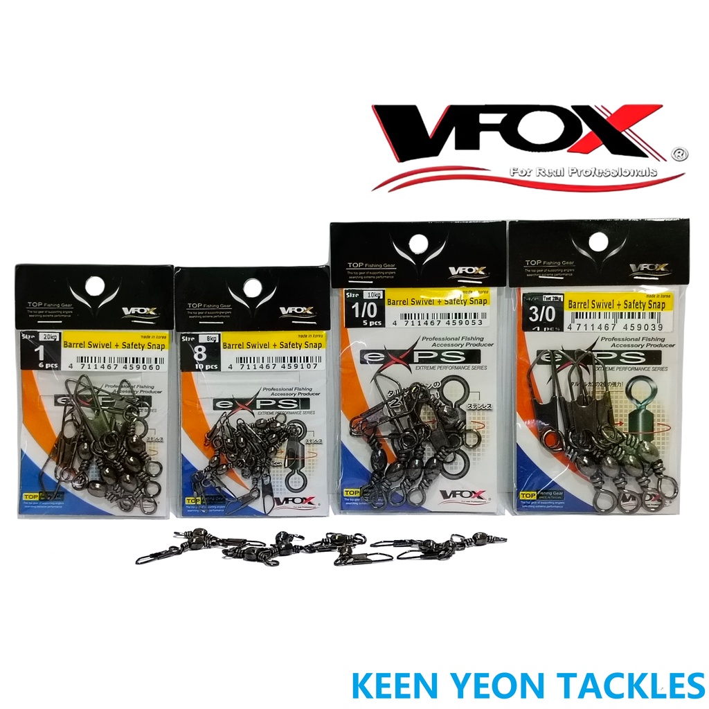 VFOX BARREL SWIVEL + SAFETY SNAP ( MADE IN KOREA ) | Shopee Malaysia