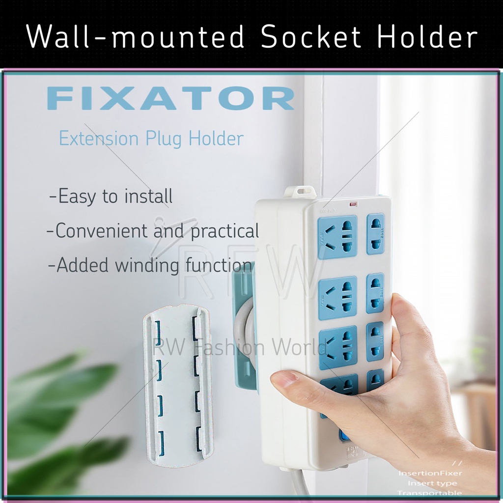 Wall-mounted Socket Holder / Pemegang Soket yang Dipasang di Dinding ...