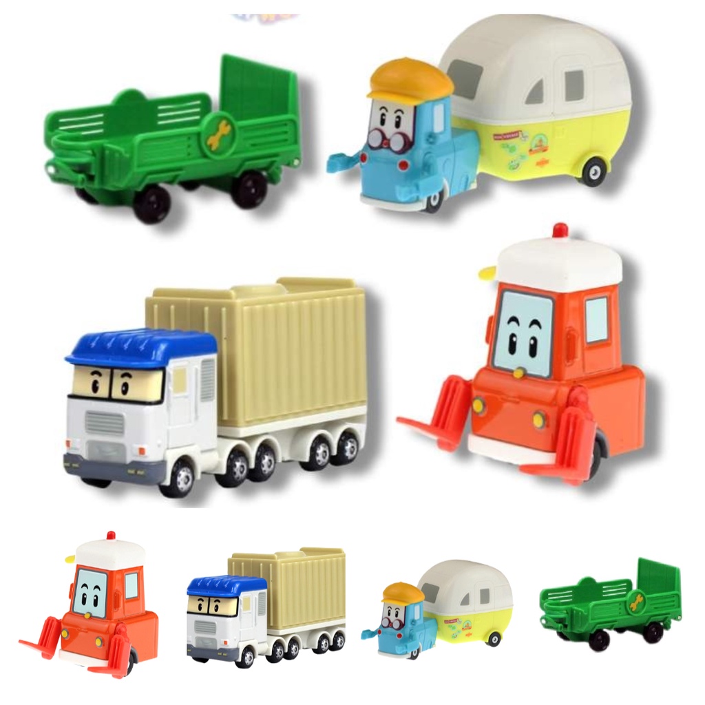 Hychumey Robocar Poli Toy Car Alloy Model Cartoon Terry Camp Trailer ...