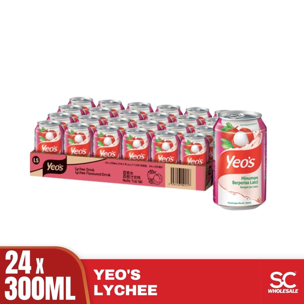 YEO'S Asian Drinks Lychee Can 300ml x 24 Cans | Shopee Malaysia