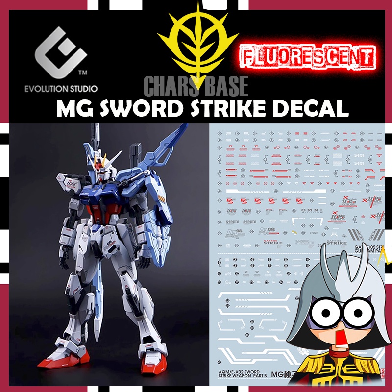 EVO DECAL MG SWORD STRIKE DECAL FLUORESCENT GUNDAM DECAL | Shopee Malaysia