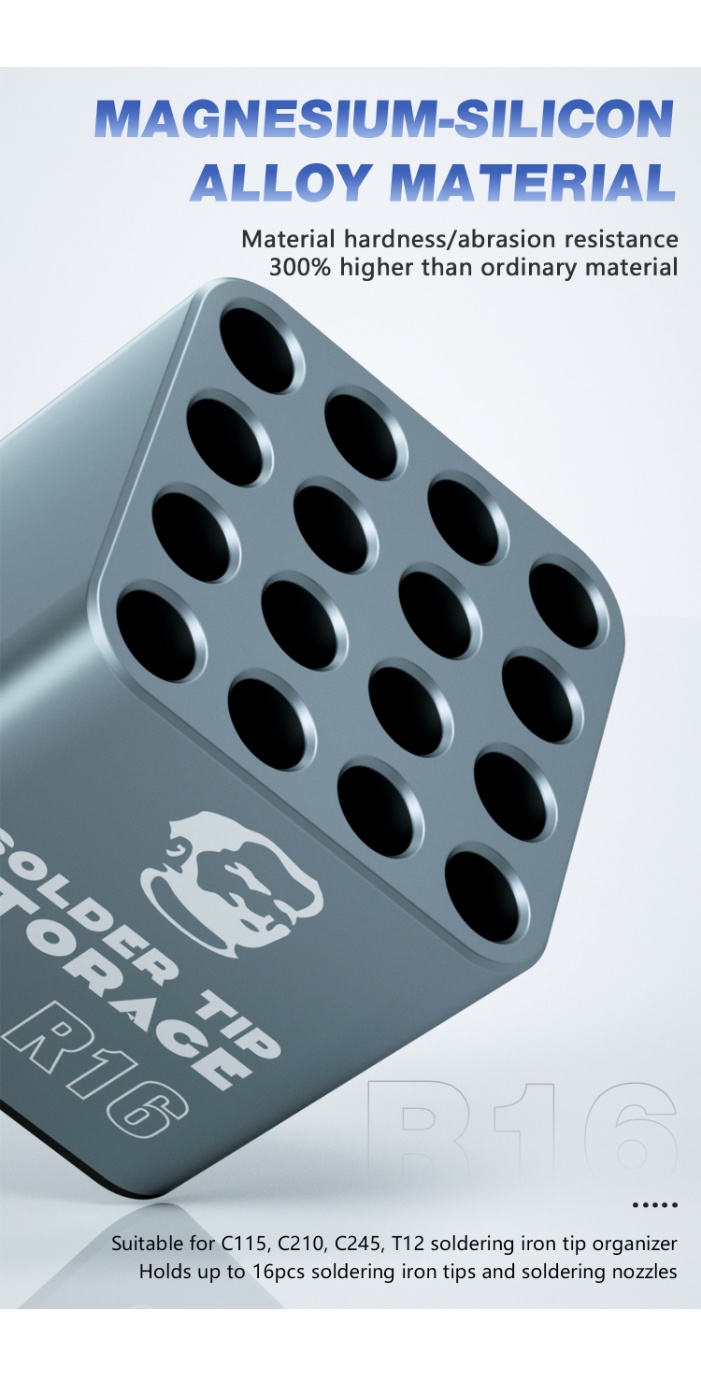 Mechanical R16 Multifunctional Soldering Iron Tips Storage Box For C210 ...