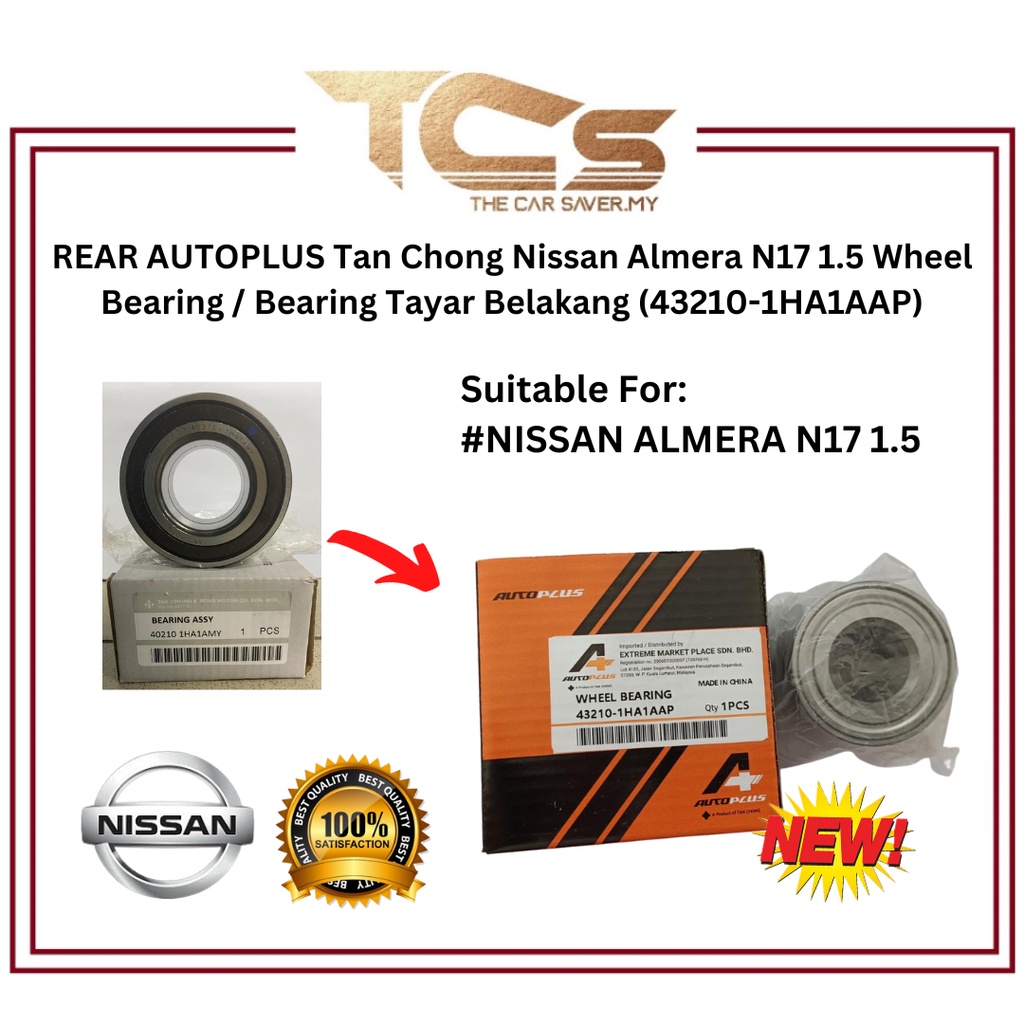Tan Chong/ Autoplus Rear Wheel Bearing / Bearing Tayar Belakang Nissan ...