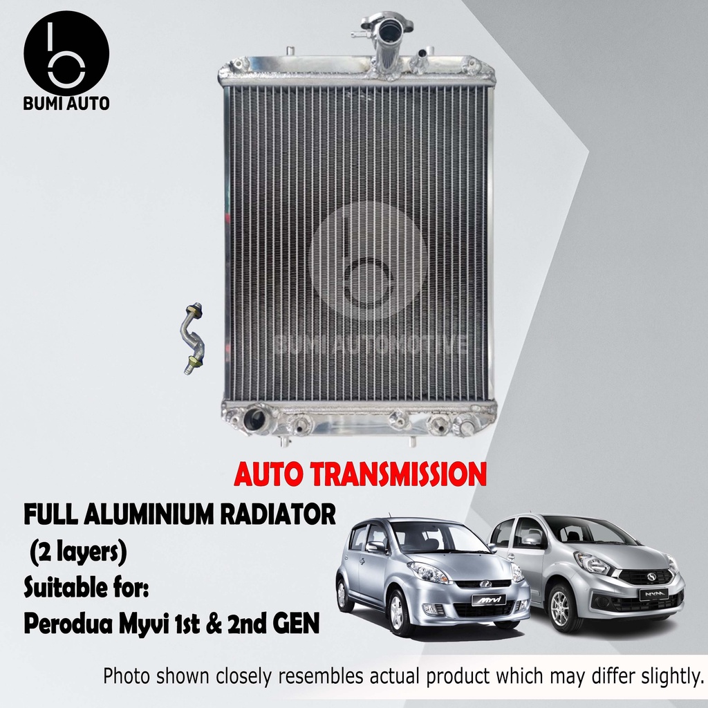 Perodua Myvi 1st / 2nd Gen 2 rows All Aluminium Radiator (Auto/Manual ...