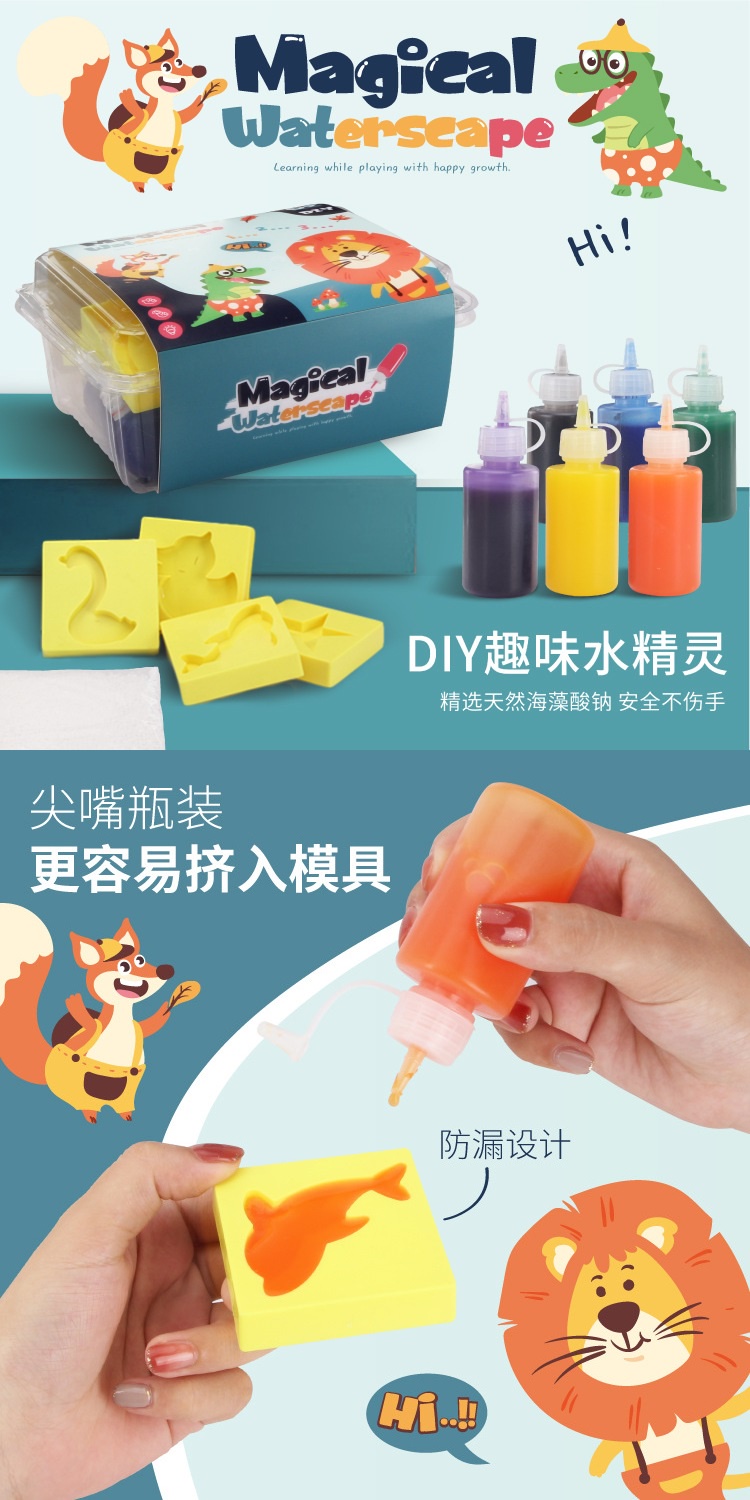 DIY Magic Water Elf Set Kids Bath Water Sensory Toy Educational Crystal ...