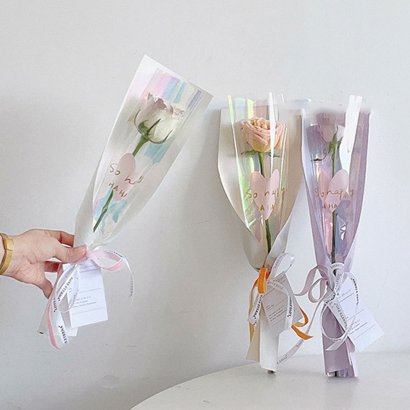 Waterproof Flower Packaging Bag Multi-color Flowers Bags DIY Single ...