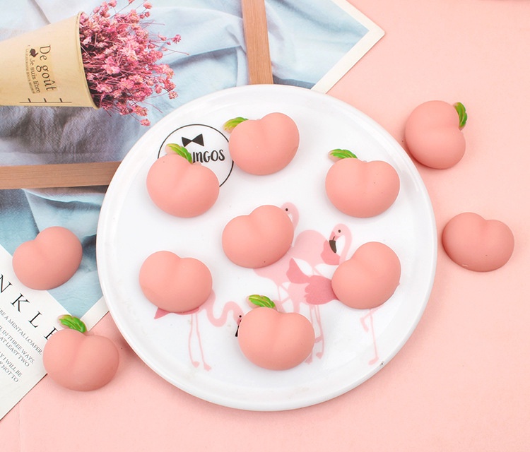5pcs Fun Peach Pig Dog Butt Squeeze Fidget Toy Soft Squishy Stres ...