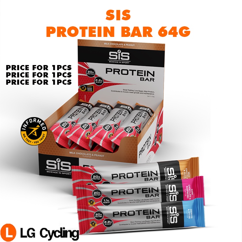 SIS Protein Bar 64g Running Cycling Sport Energy Bar Protein 20g ...