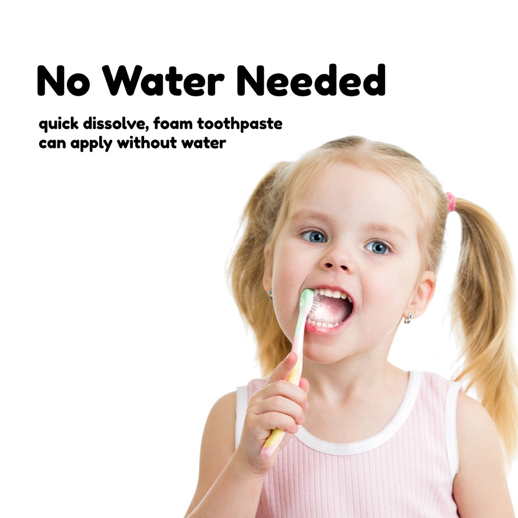 Realeos Kids Children Tooth Cleaning Mousse Toothpaste for U-shape ...