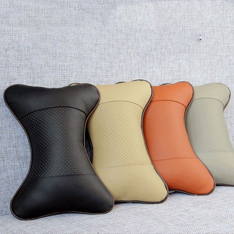 iDECO Car Headrest Neck rest Pillow Leather Breathable Universal Fit ...