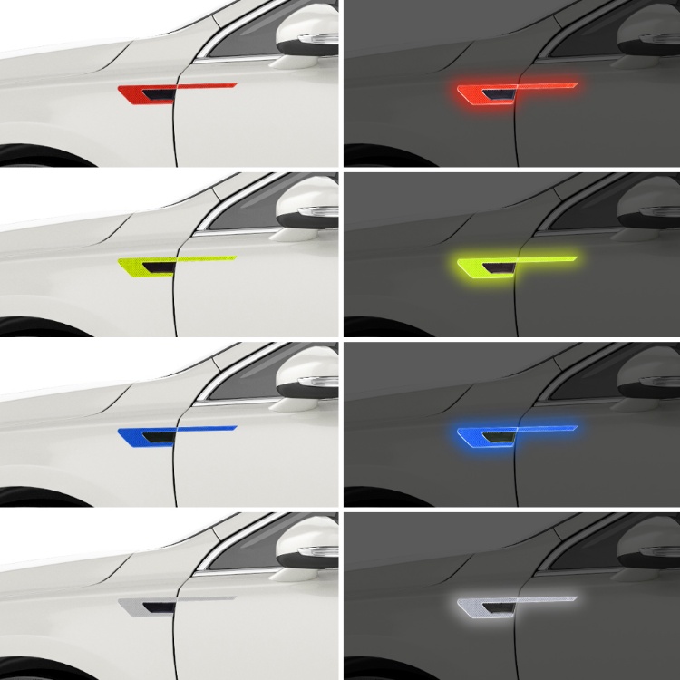 2Pcs Auto Universal Reflective Warning Strip Bumper Reflector Tape Car ...