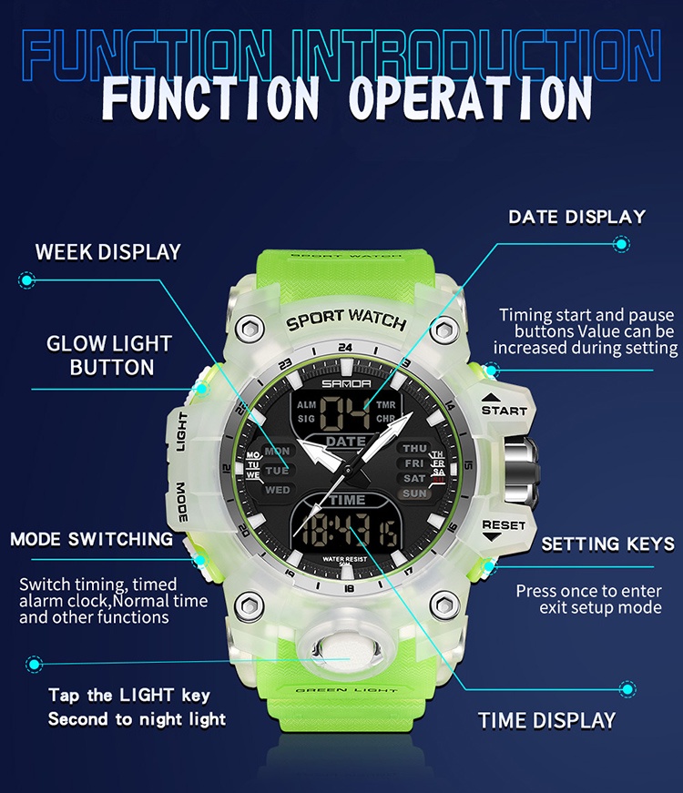 Sanda Military Industry Quality Trend Waterproof and Anti drop ...