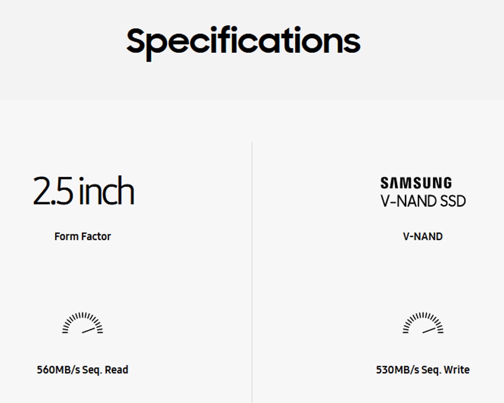 SAMSUNG 2.5'' SATA SSD 870 Evo 500GB 250GB Internal Solid State Drive ...