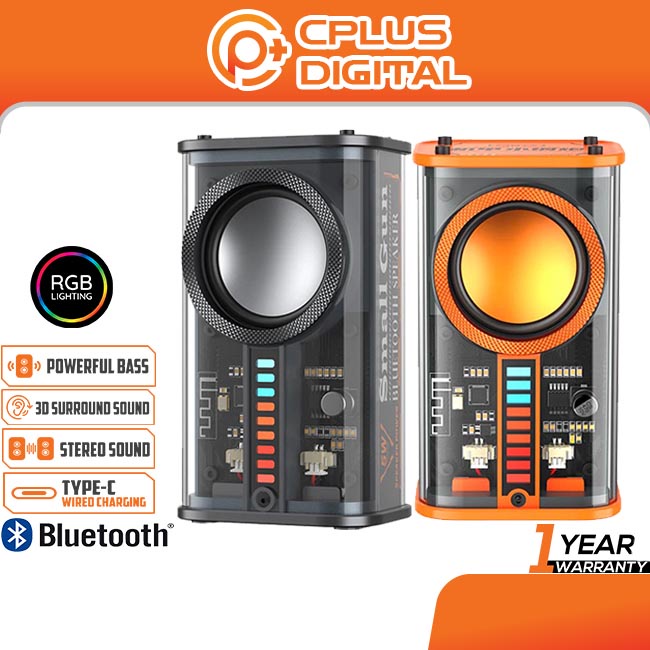 BYZ K07 5W Transparent Mech Bluetooth Speaker w RGB Breathing Light ...