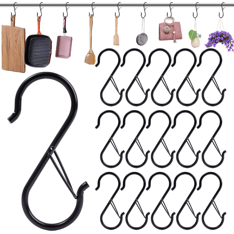 2/5/10pcs Metal Spring S Hook S Shaped Hook Hanging Plant Light Metal ...