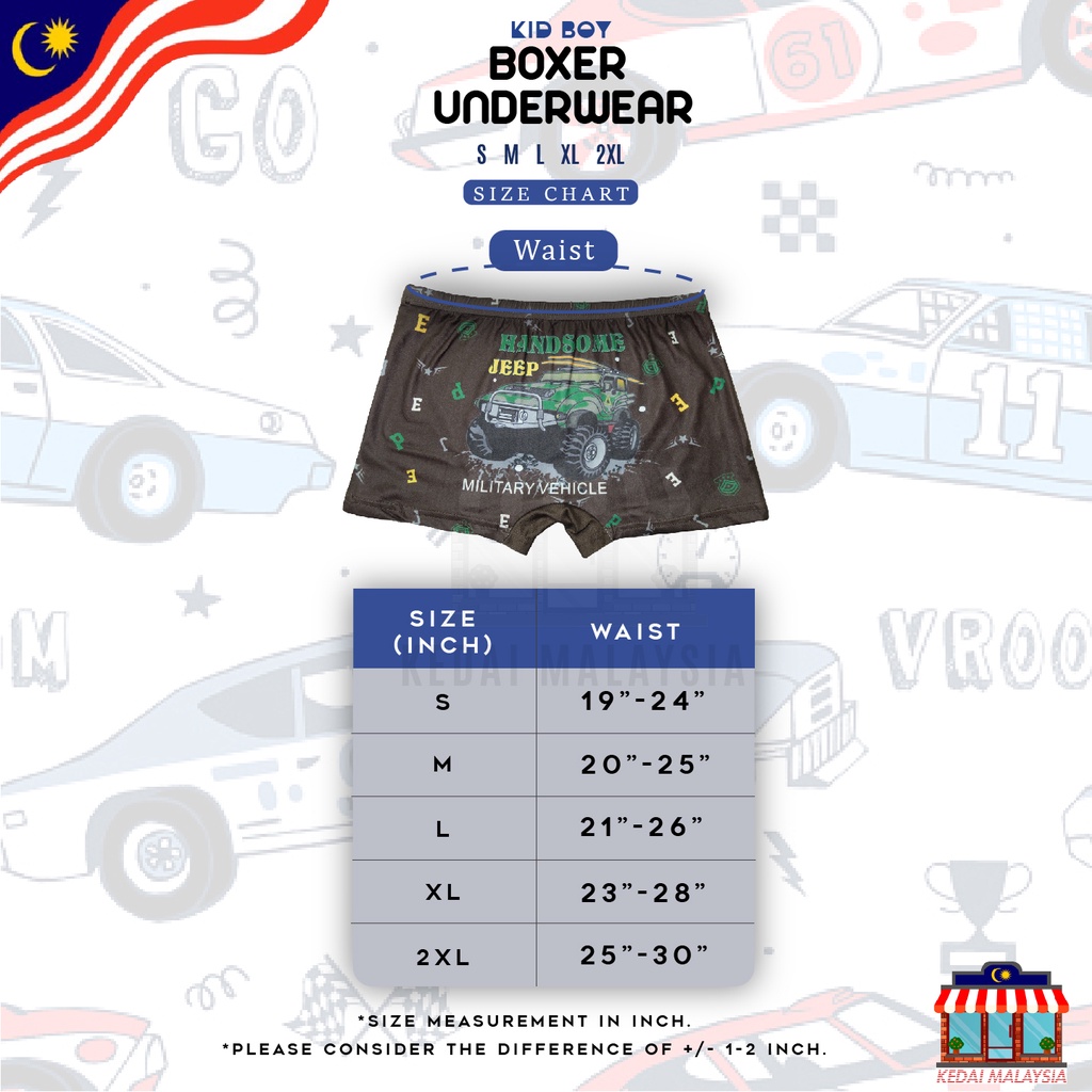 3 pcs Kids Boy Boxer Underwear/ Seluar Dalam Budak Lelaki/ Boy Boxer ...