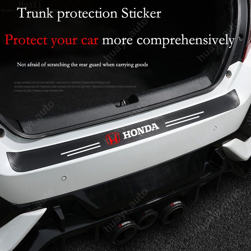Honda HRV HR-V Car Door Sill Sticker Anti-Scratch Carbon Fiber leather ...