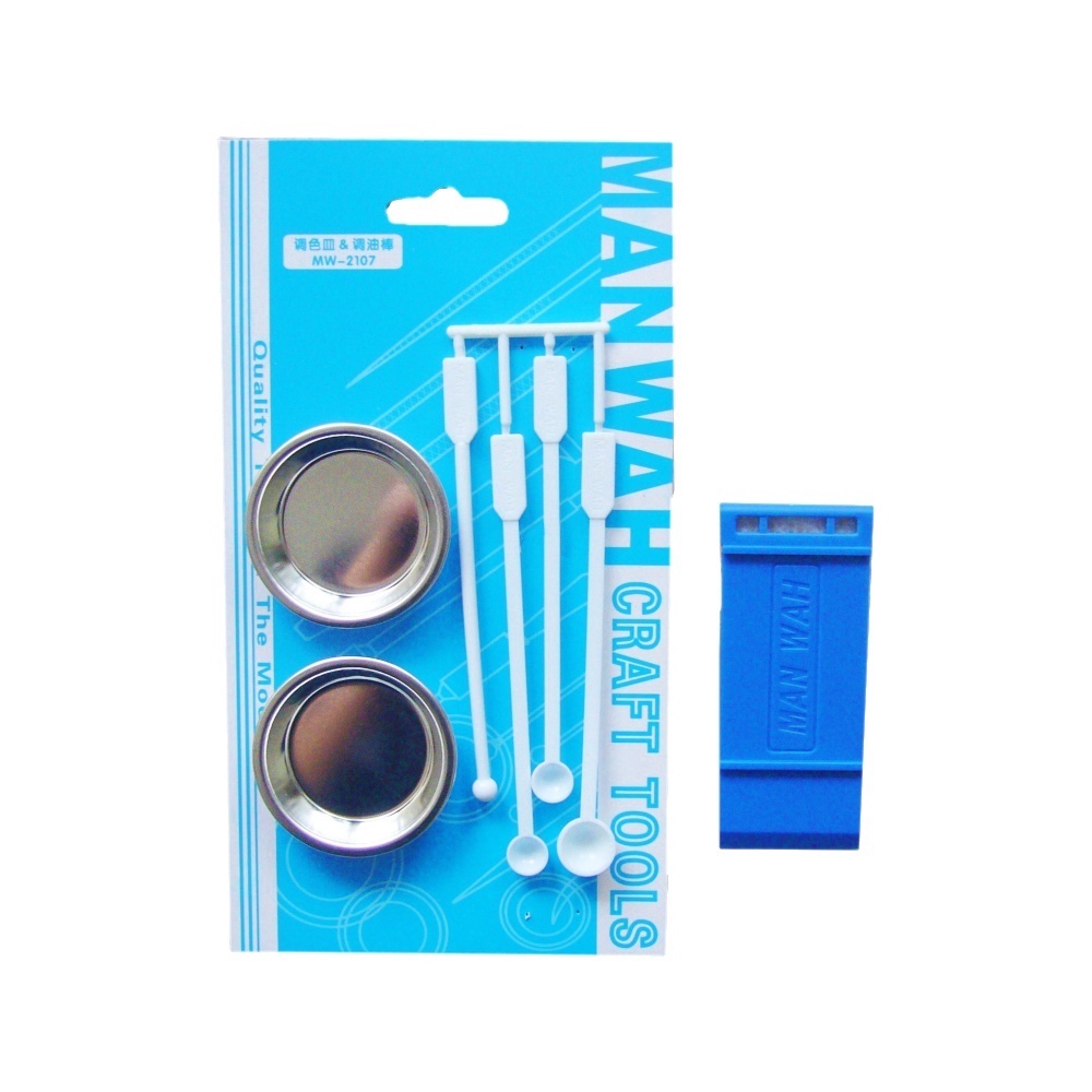 Tool MW-2107 Man Wah Toning Set Mixing Plate with Stirrer Runners ...