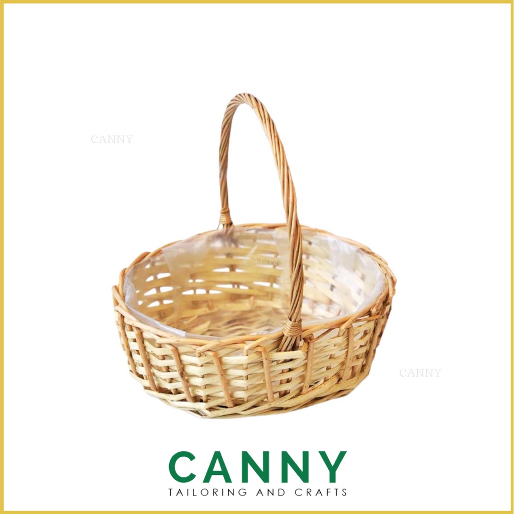 NATURAL RATTAN FLOWER BASKET WOODEN AESTHETIC PICNIC BASKET FLOWER DECO ...