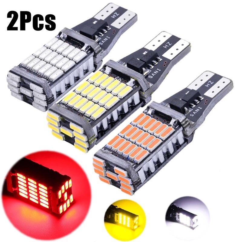LED turn signal light bulb 45 chip, T10/T15 terminal (1 bulb) for car ...