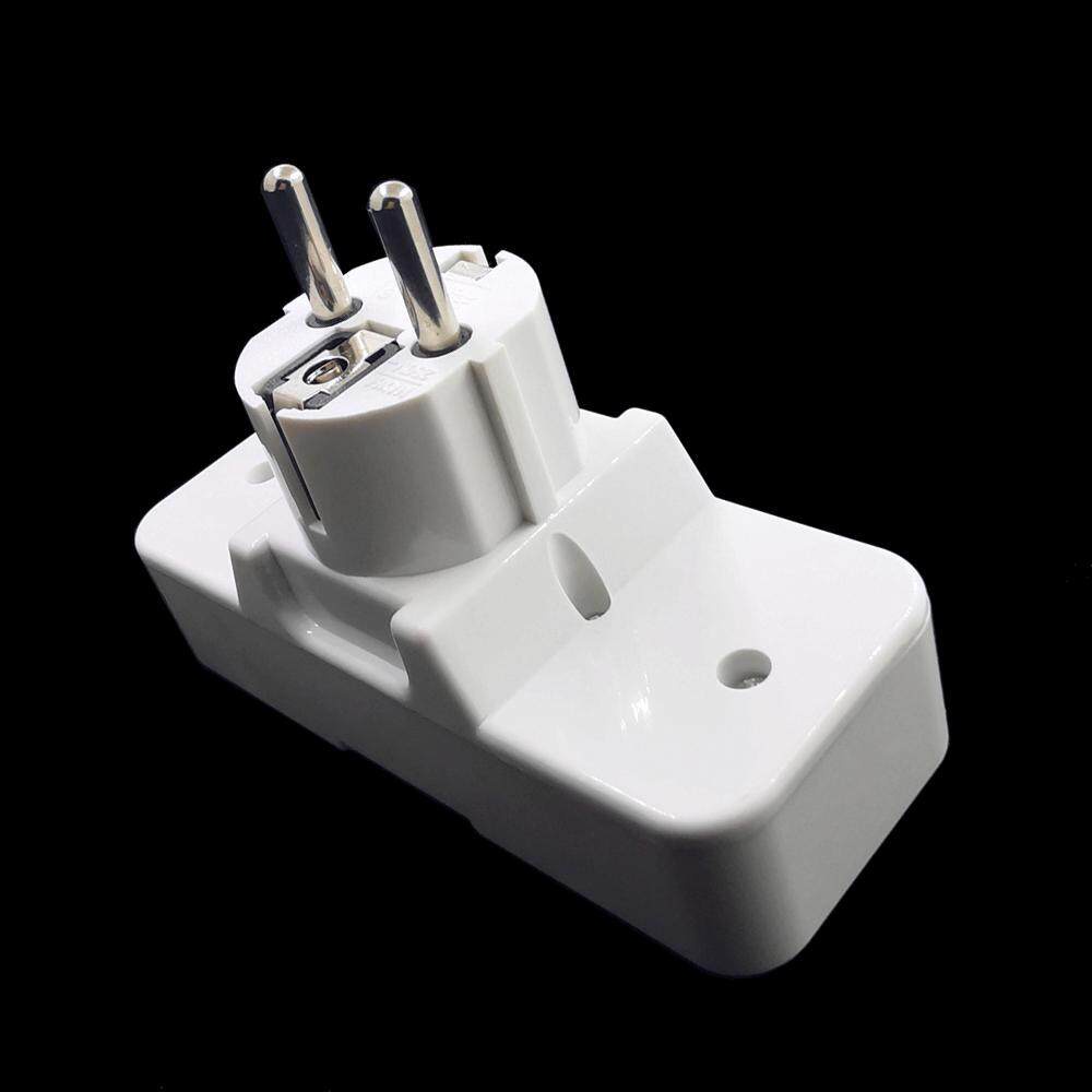 White Copper 250V 10A Universal Adaptor Socket Portable 2 Way Outlet ...