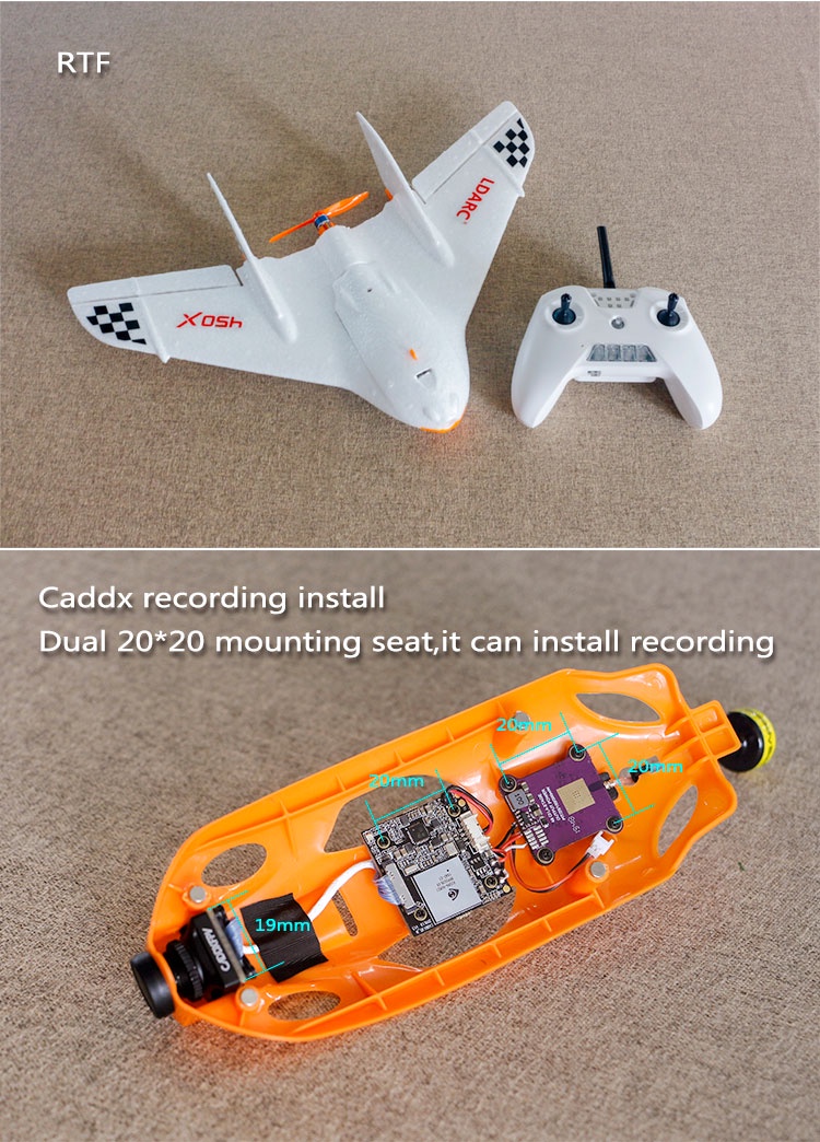 LDARC TINY WING 450X V2 431mm Wingspan EPP Foam FPV RC Airplanes Flying ...