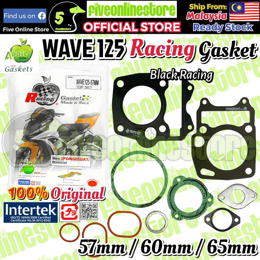 Apple Racing Gasket Top Set WAVE 125 WAVE125 W125 Racing Gasket Size ...