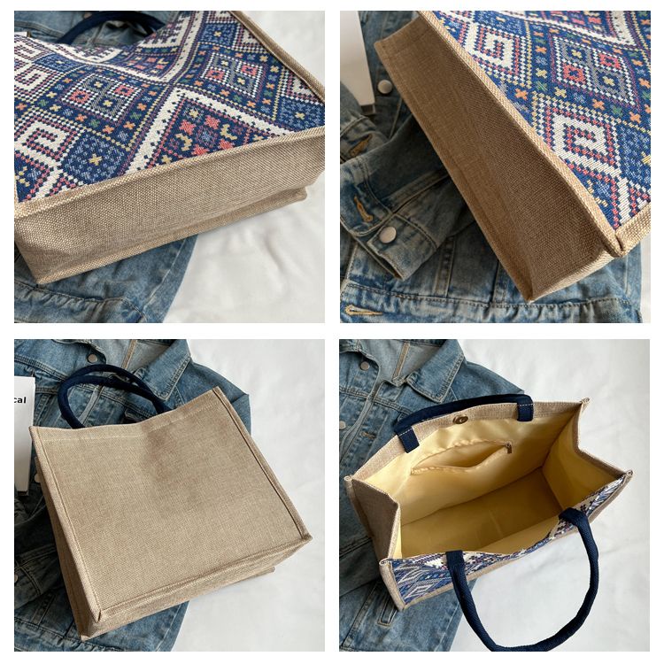 High School Students Class Bag Female 2023 New Style Ethnic Canvas ...