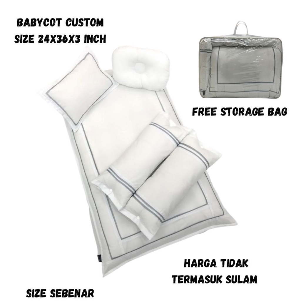 Set Tilam Baby Kekabu Babycot Custom 24x36x3 Inch atau 61x91x7 cm ...