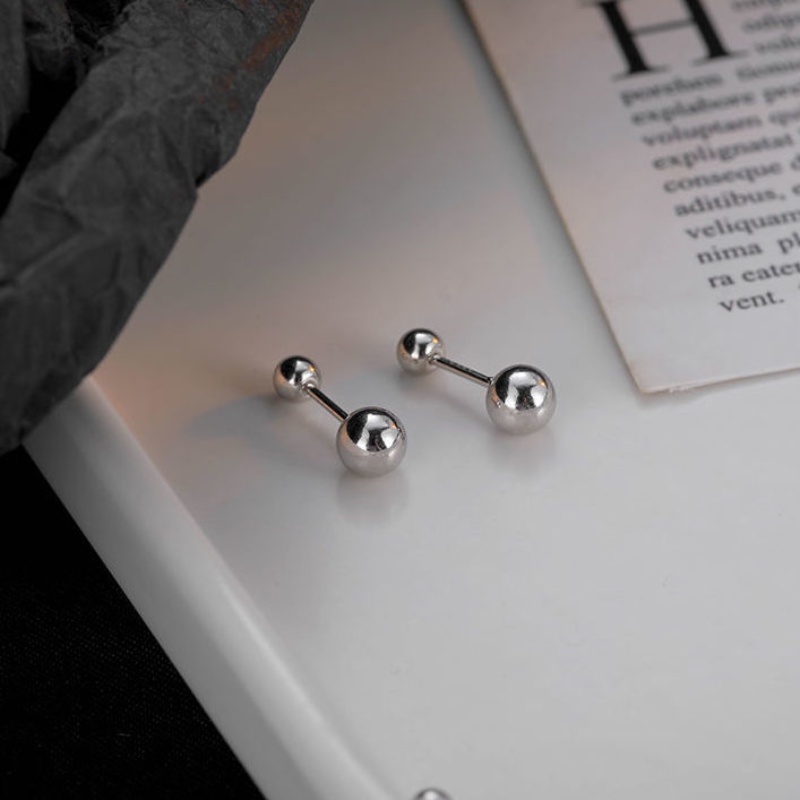 Titanium Steel Screw Tightening Buckle Stud Earrings Female Gold Plated ...
