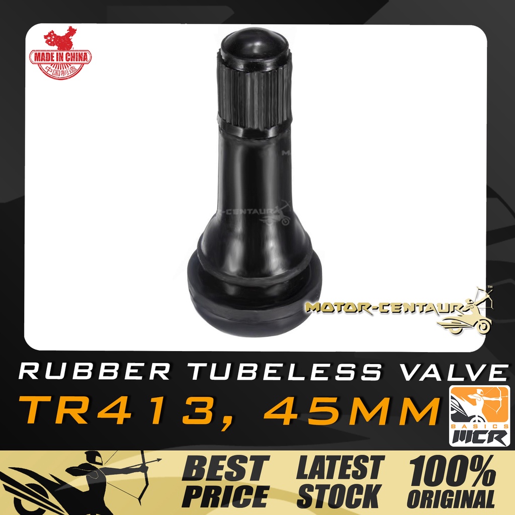 KEPALA TIUB MCR/FKR MOTORCYCLE METAL/RUBBER L-SHAPE/STRAIGHT TUBELESS ...